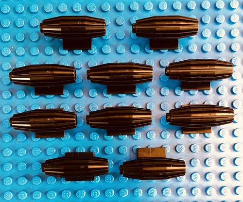 VINTAGE x10 LEGO 4229 BLACK 2x2 THIN PLATE WITH JET ENGINE SPACE BUNDLE ...