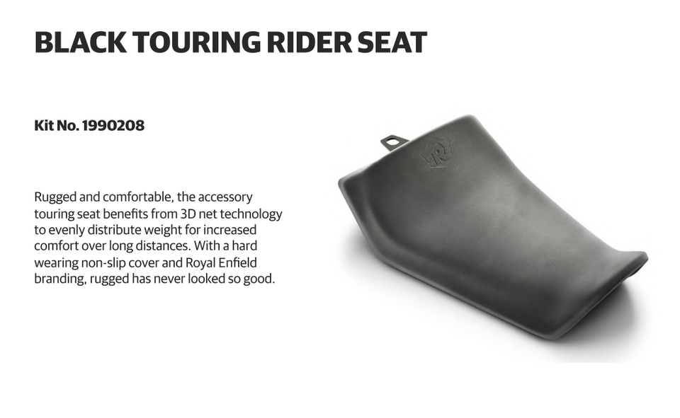 TOURING RIDER & PASSENGER SEAT Fit For ROYAL ENFIELD HIMALAYAN 411 ...