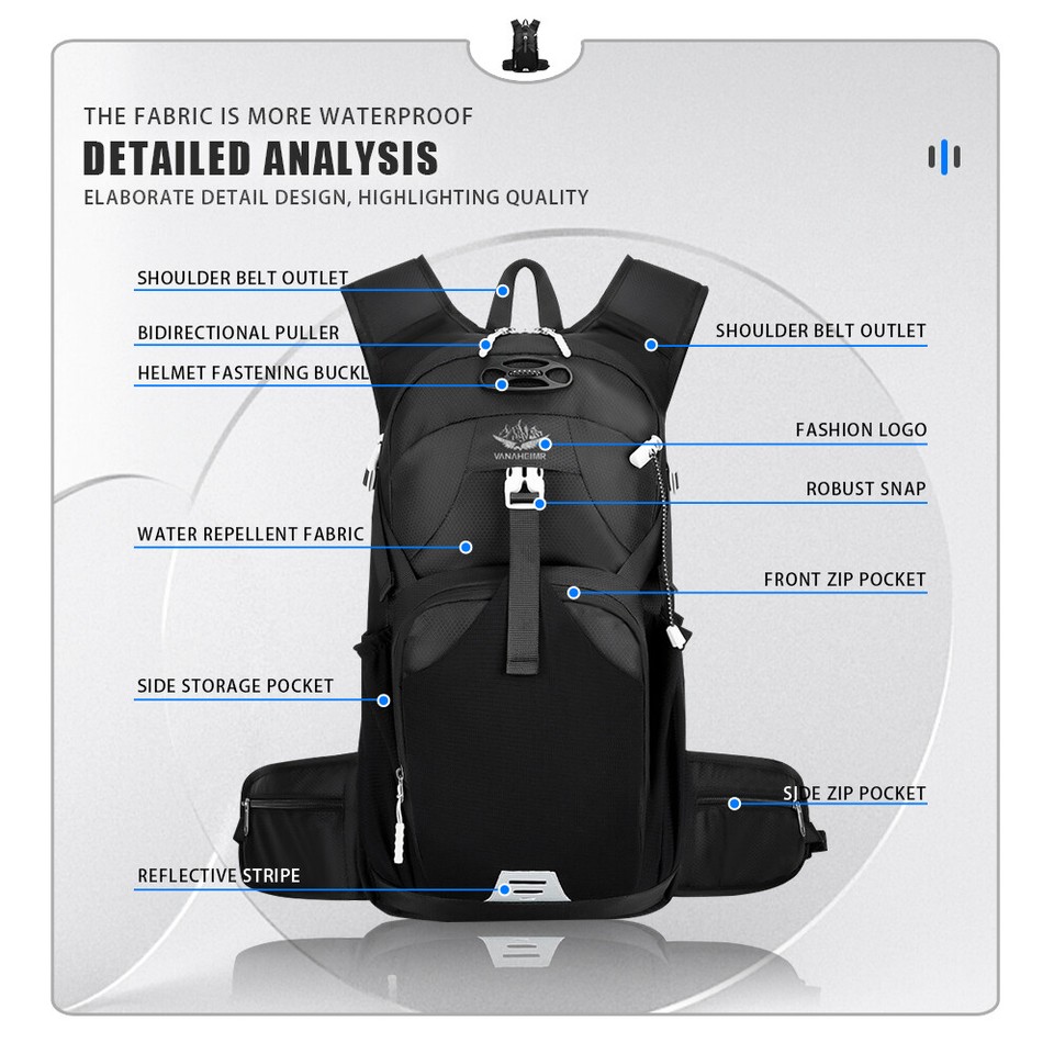 Motorcycle Backpack Waterproof Bag Soft Shell Backpack Oxford Riding ...