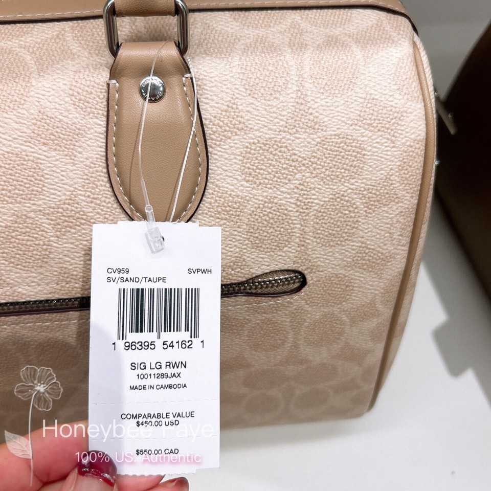 NWT Coach Rowan Large Satchel Bag In Signature Canvas CV960/CV959/CCD53 ...