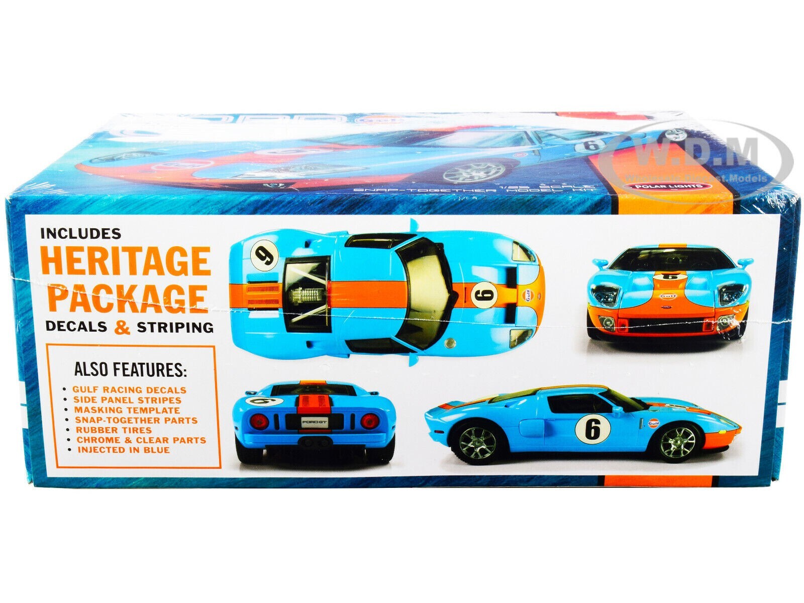 Model Kit 2006 Ford GT "Gulf Oil" 1:25 Scale SNAP TOGETHER by Polar ...