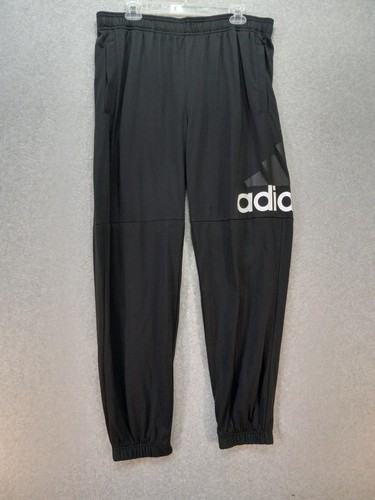 Men"s Adidas Athletic Jogger Pants Black w/White Logo Size XL RN88387 ...