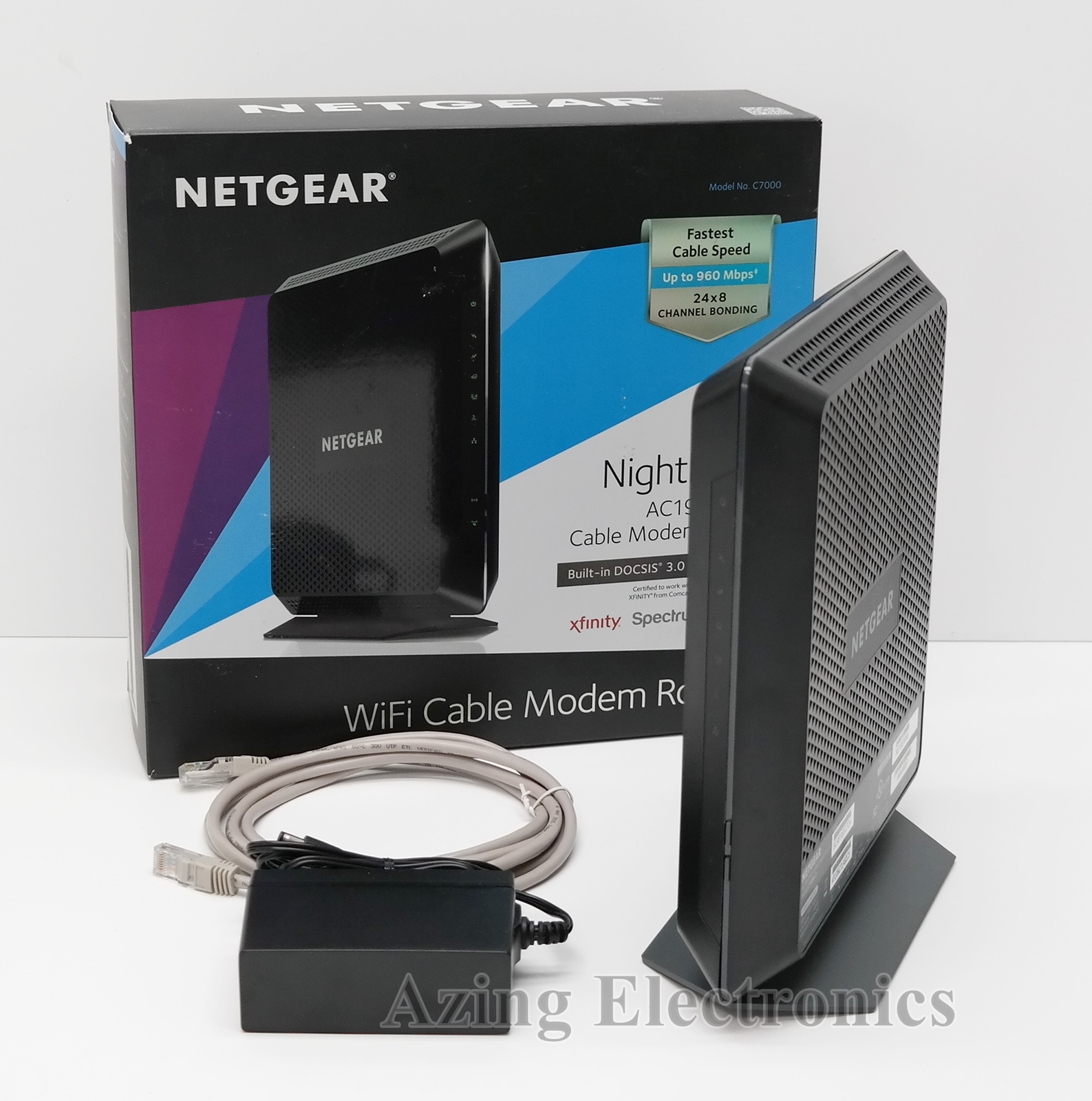 NETGEAR Nighthawk C7000v2 AC1900 Wi-Fi Cable Modem Router 748926500432 ...