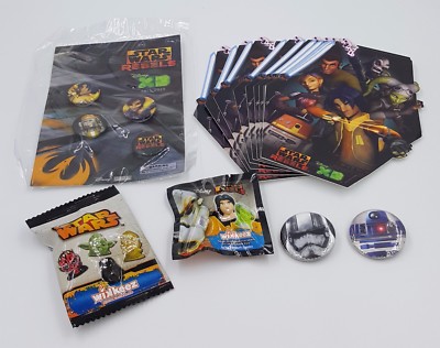 STAR WARS & Star Wars XD collectible Wikkeez, button pin and sticker ...