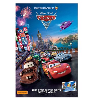 Cars 2 Movie Poster - 24" x 36" | eBay