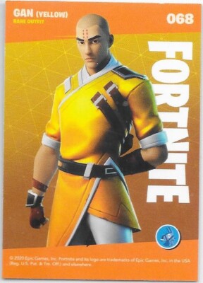 Carte - Fortnite - Gan (Yellow) - N°68 - 2020 | eBay