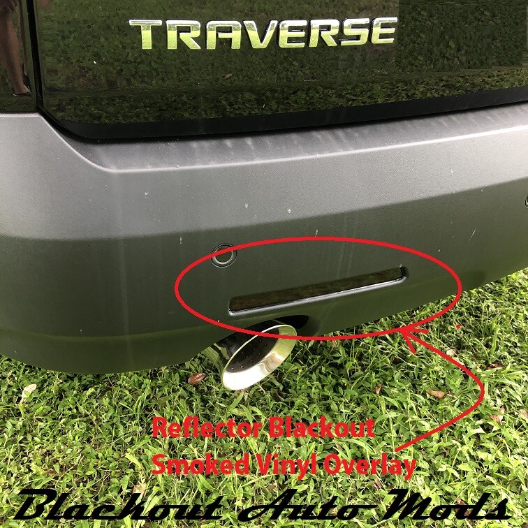 Rear Bumper Reflector Blackout Kit Vinyl Overlay For 2018-21 Chevy ...