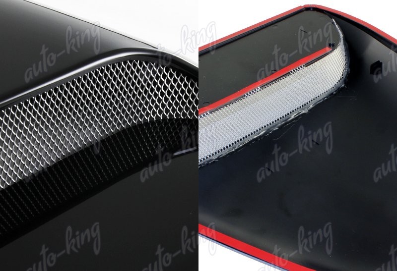 UNIVERSAL BLACK ABS PLASTIC RACING AIR FLOW INTAKE BONNET VENT TURBO ...