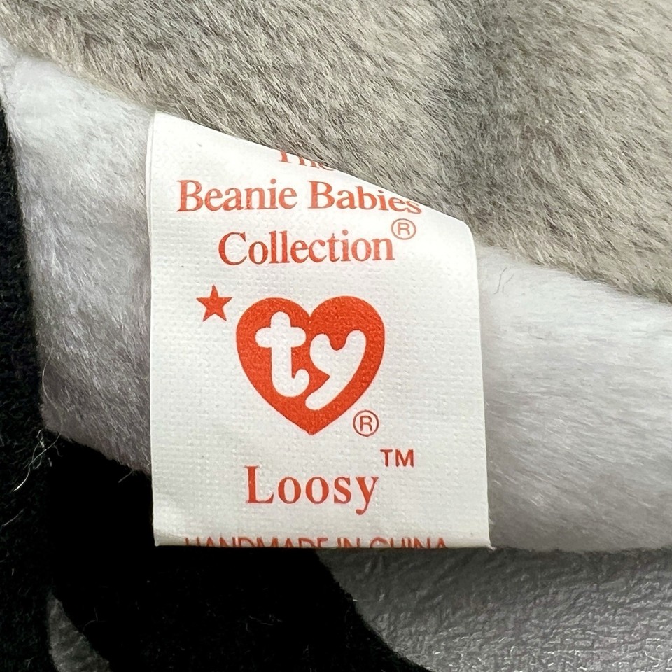 TY Loosy The Goose Beanie Baby 1998 Plush Toy Stuffed Animal MWMT Duck ...
