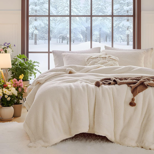Fluffy Queen Comforter Set - Comforter Set Queen Size Winter Use Warm ...