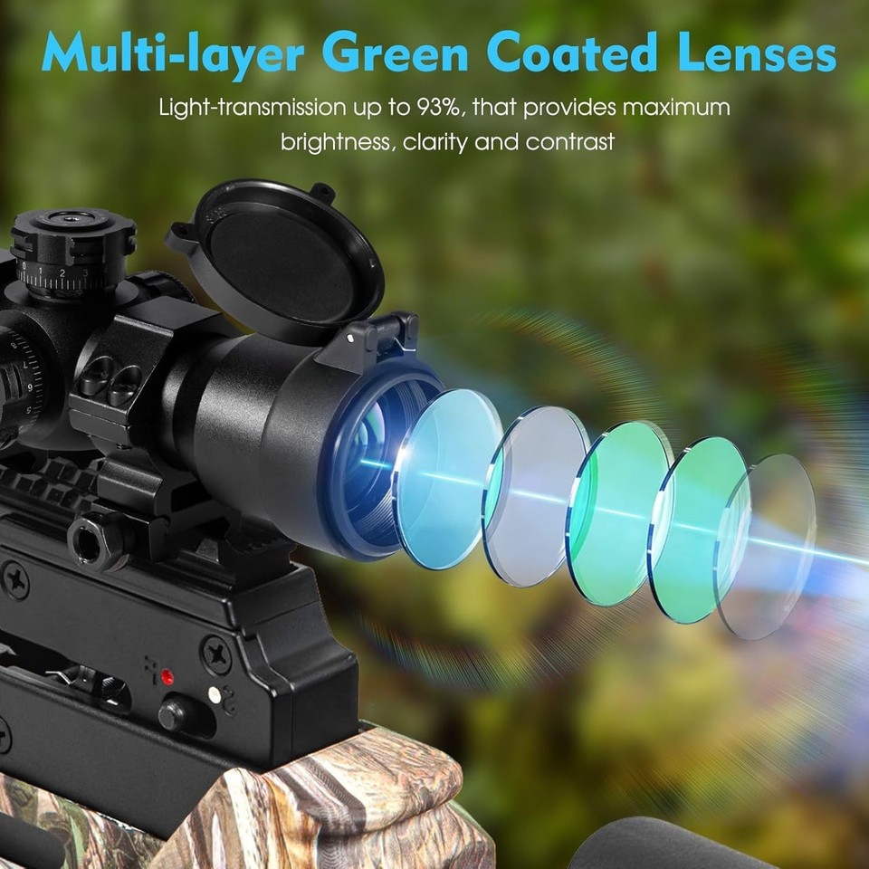 Crossbow Scope 1.5 5x32 with LockingRing 250-450 FPS Speed Adjustment ...