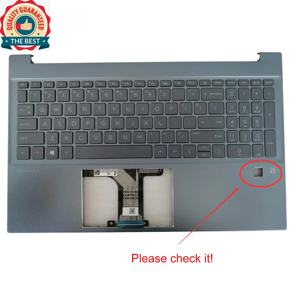New For HP Pavilion 15-EH 15-EG Palmrest w/ FRP Backlit Keyboard M08918 ...
