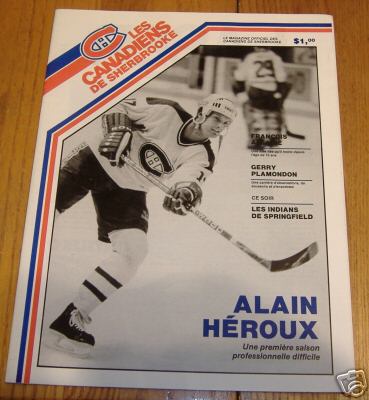 sherbrooke canadians program 1985 vs springfield | eBay
