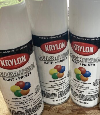 3 Cans -COLORmaxx Gloss Spray Paint & Primer, Indoor/Outdoor Use ...
