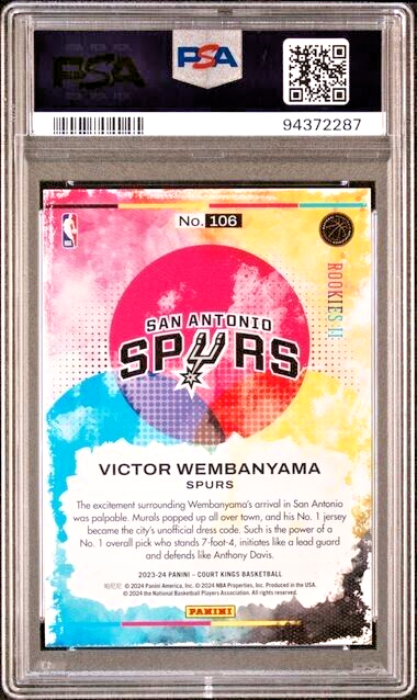 PSA 10 Victor Wembanyama (RC) 2023-24 Court Kings Rookie II #106 Wemby ...