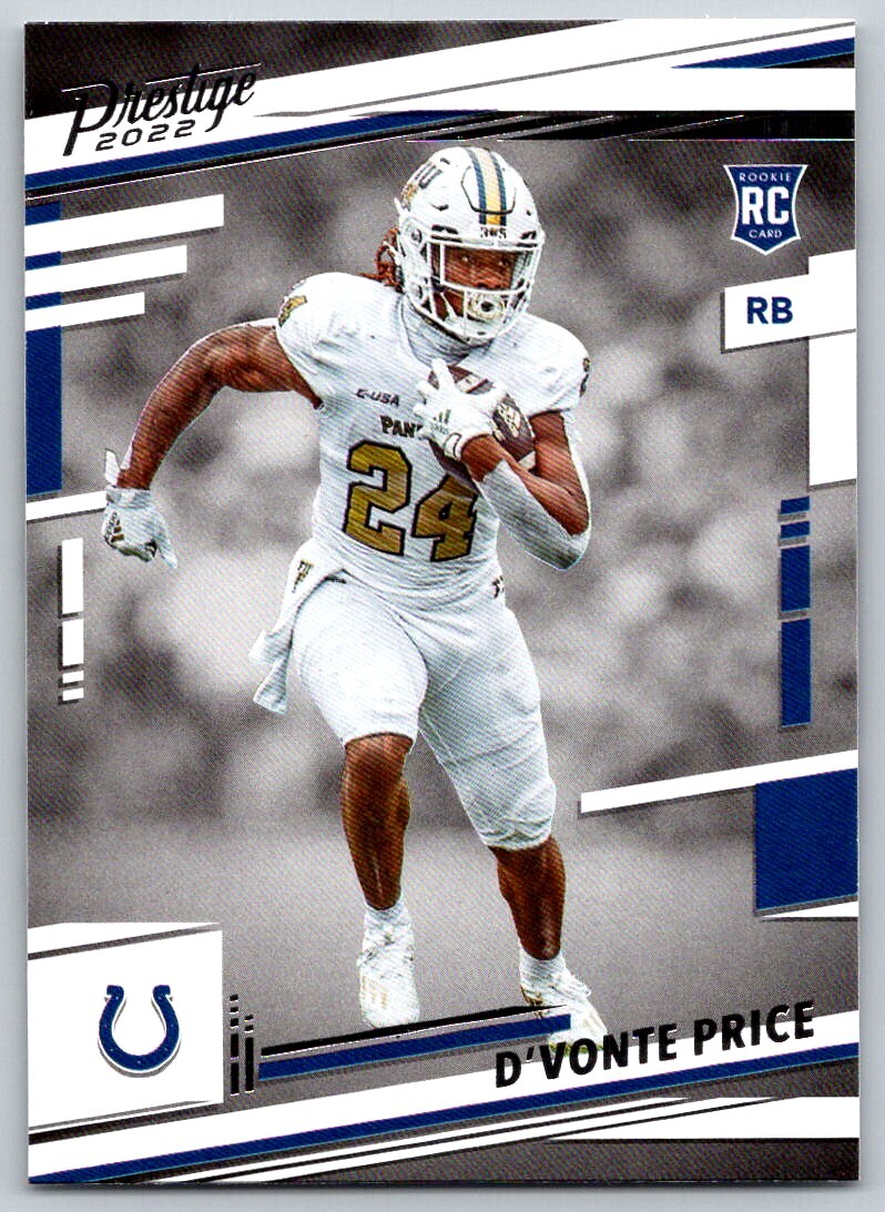 2022 Panini Prestige Football Card D'Vonte Price #344 RC Indianapolis Colts | eBay
