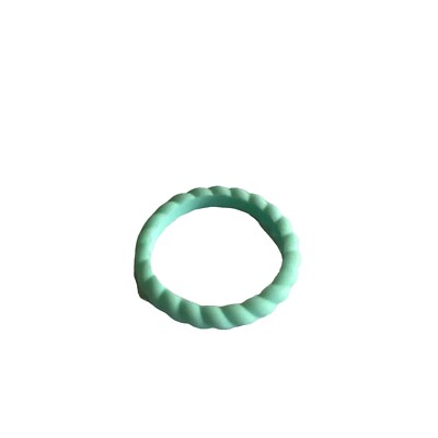 Enso Silicone Ring Unisex Size 5 Aqua Blue Rope Ring Comfortable ...