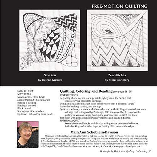 Zentangle Fabric Arts: Fabric Arts, Quilting, Embroidery (Design Originals) ... 9781574216950 | eBay