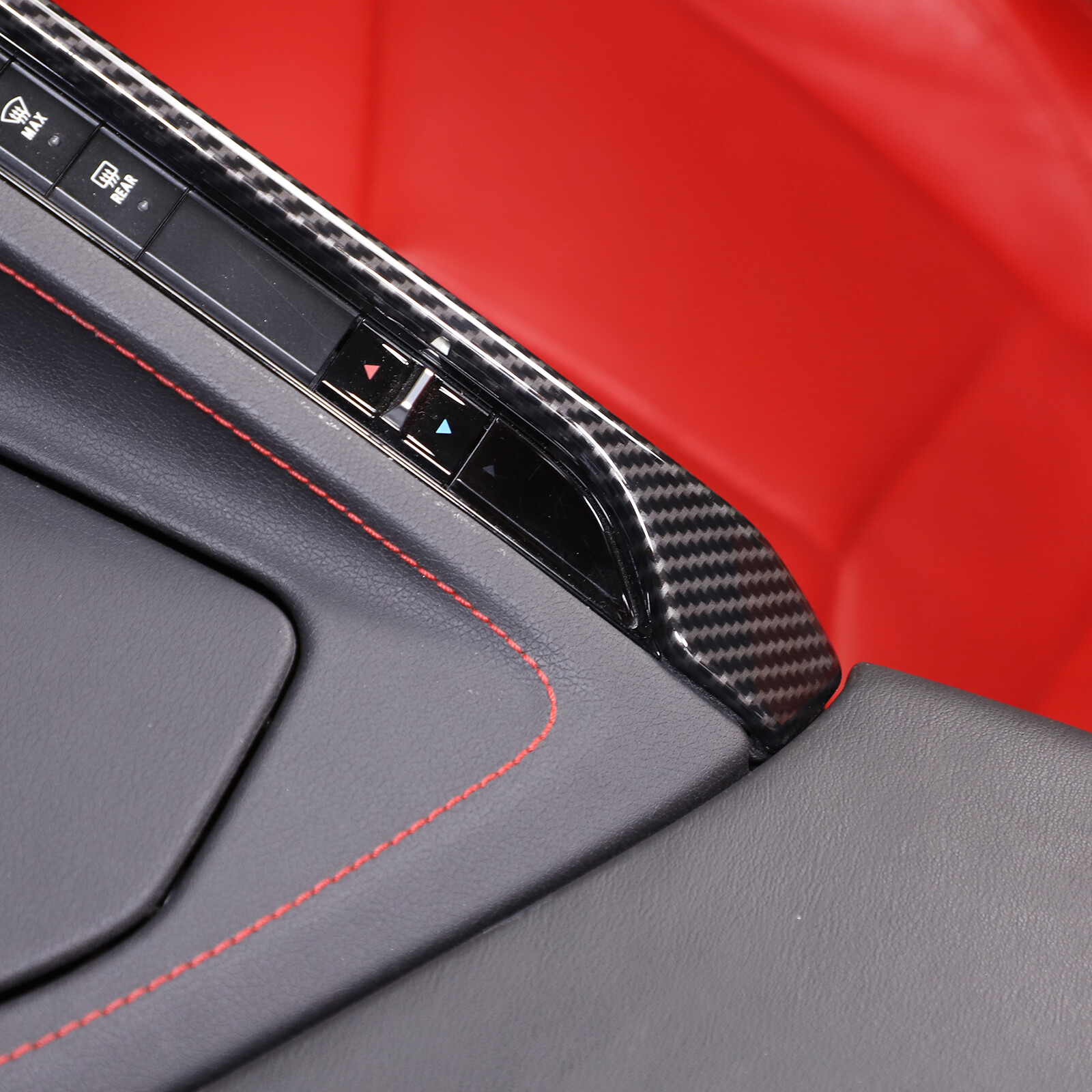 ABS Carbon Fiber Interior Passenger Side Trim Cover Fits Corvette C8 ...