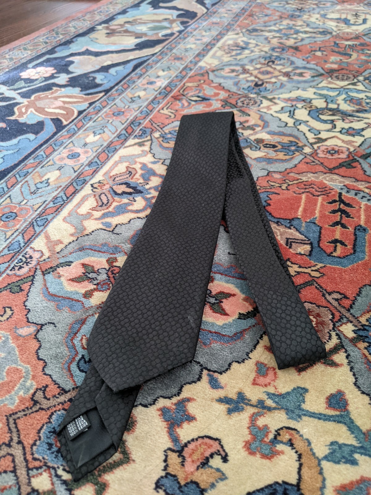 Marco Cellini 100% Silk Handmade in Italy Black Neckt… - Gem