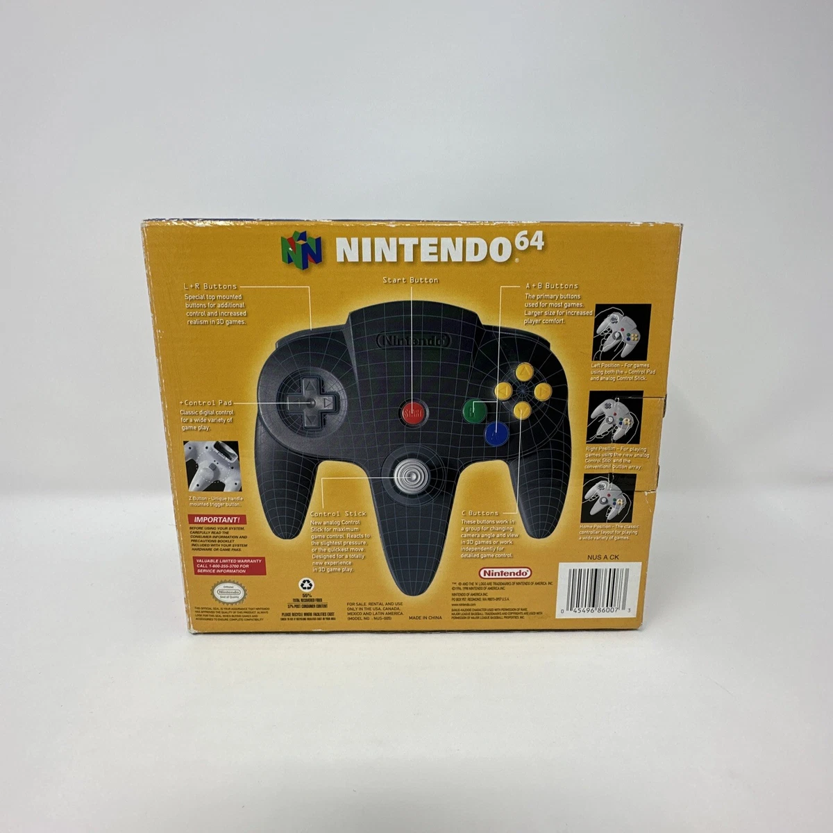 Nintendo 64 Controller Layout