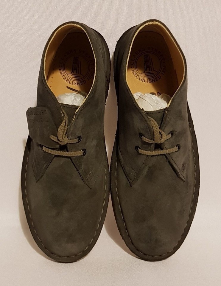 NEW CLARKS ORIGINALS DESERT BOOTS GREY BLUE PINK SUEDE LEATHER LADIES ...