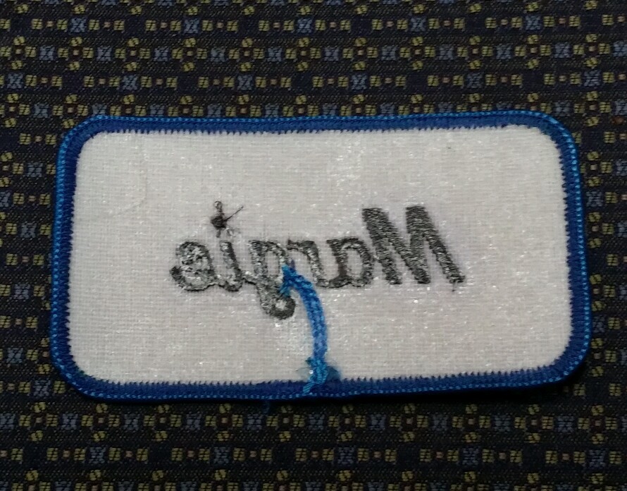 MARGIE NAME TAG BLUE AND WHITE Iron or Sew-On Patch | eBay