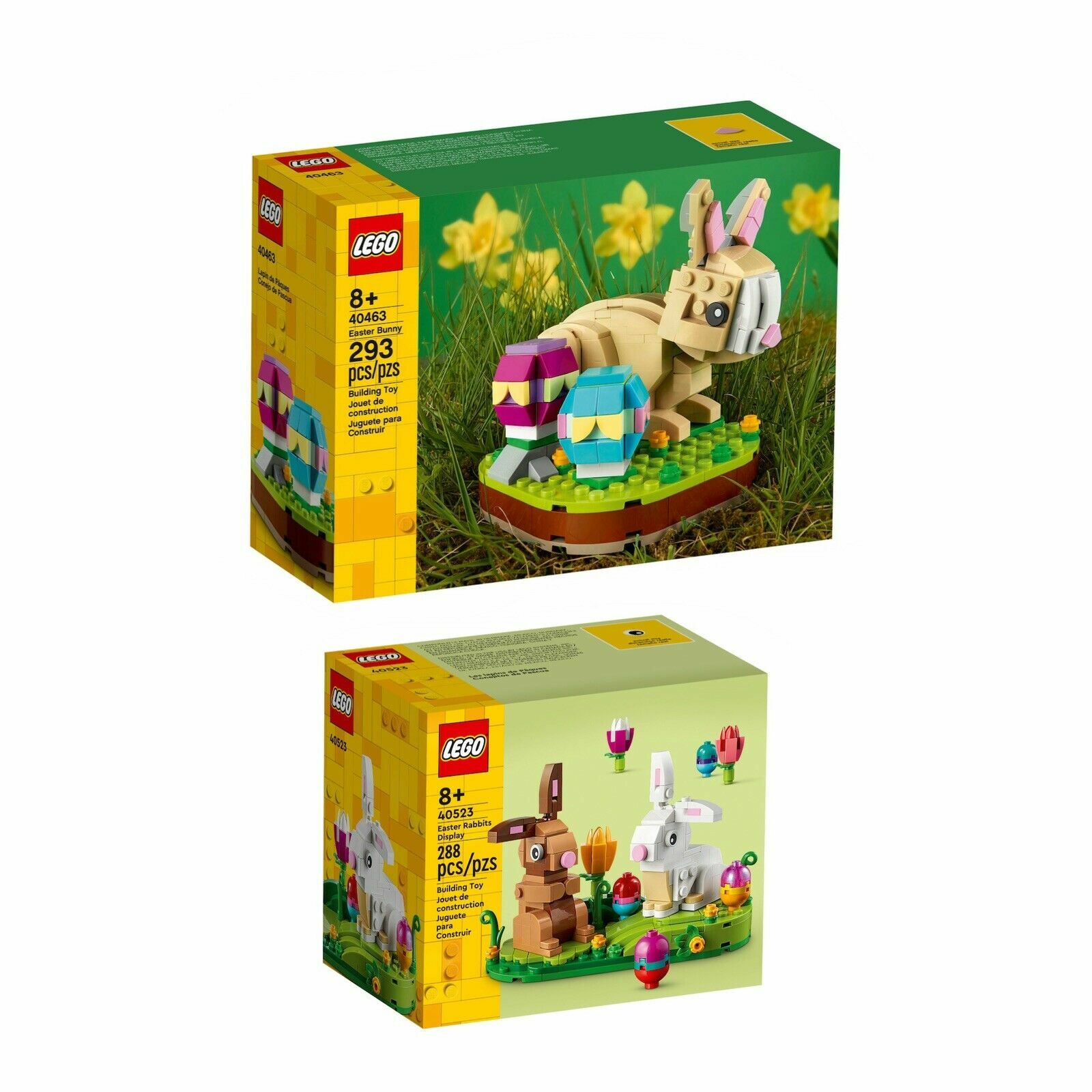 Lego Easter bunny Rabbit white brown Gift set 40463 40523 NEW eggs ...