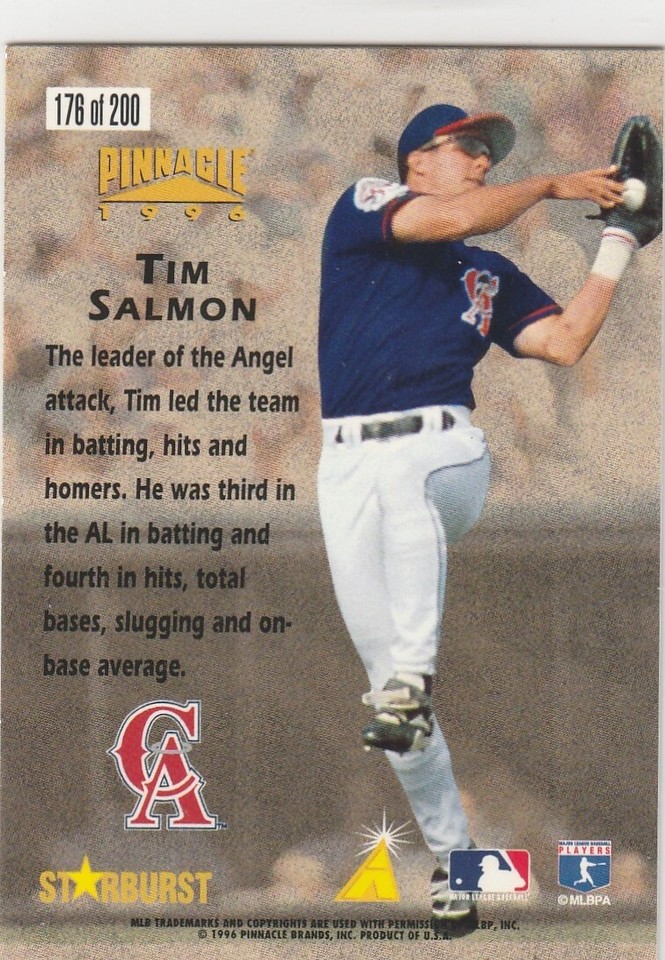 1996 Pinnacle Starburst #176 Tim Salmon HH 051-E | eBay