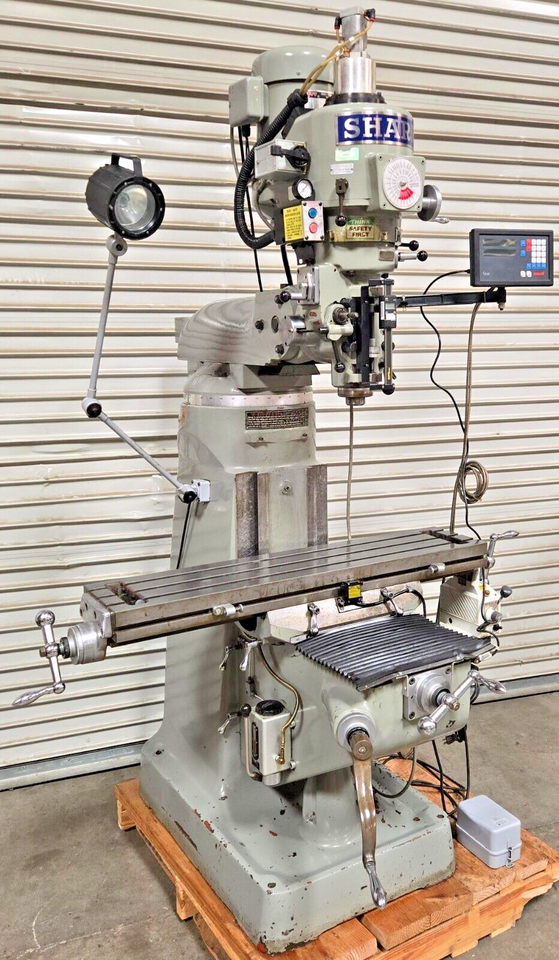 Sharp Bridgeport Vertical Mill Milling Machine 3 HP DRO 9x42 Chrome ...