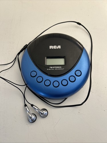 RCA RP3013 Portable Compact Disc CD PLAYER Anti-Skip, FM Radio (Blue ...