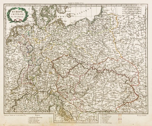 1809, Antique Map Central Europe Germany, Poland ... Malte-Brun ...