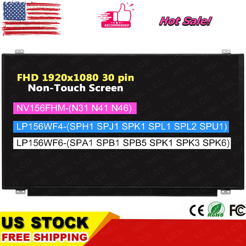 New 15.6" LP156WF4-SPL1 LCD 1920x1080 30 pins Display Panel Non-Touch ...
