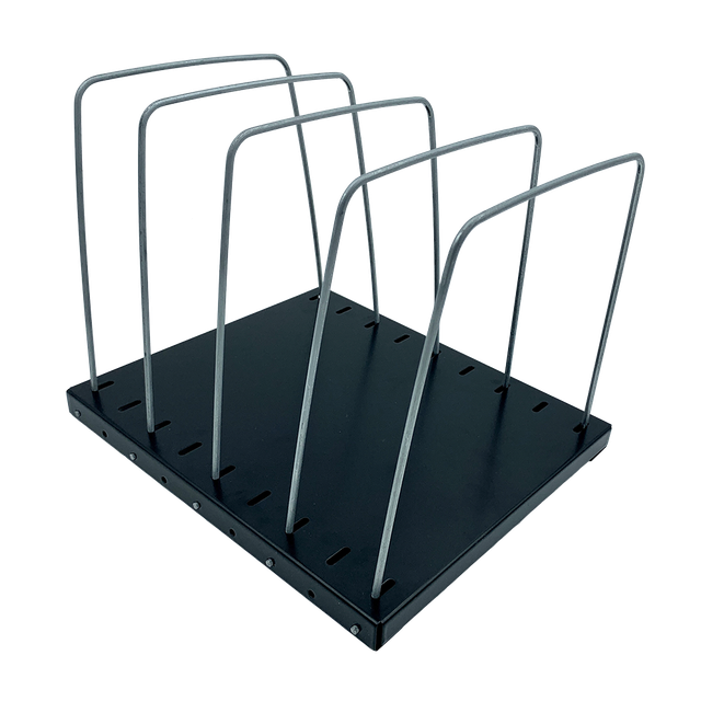 Huron 4 Slot Metal Vertical Organizer w/ Adjustable Wire Separators ...