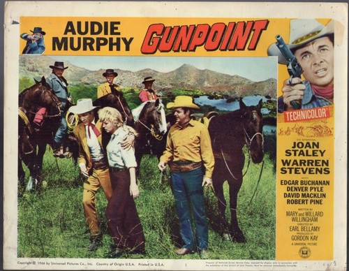 AUDIE MURPHY JOAN EVANS STALEY GUNPOINT ORIG 1966 11X14 LOBBY CARD ...