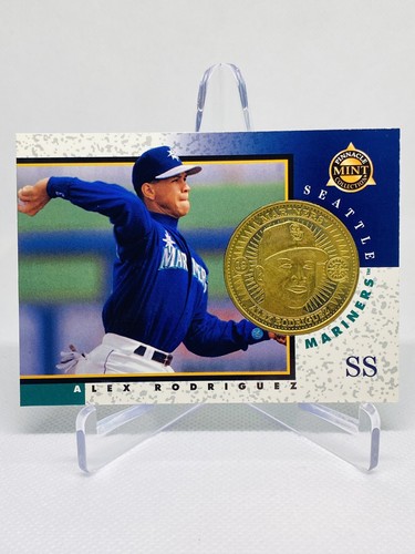 1998 Alex Rodriguez Seattle Mariners Pinnacle Mint MLB Number 19 Gold ...