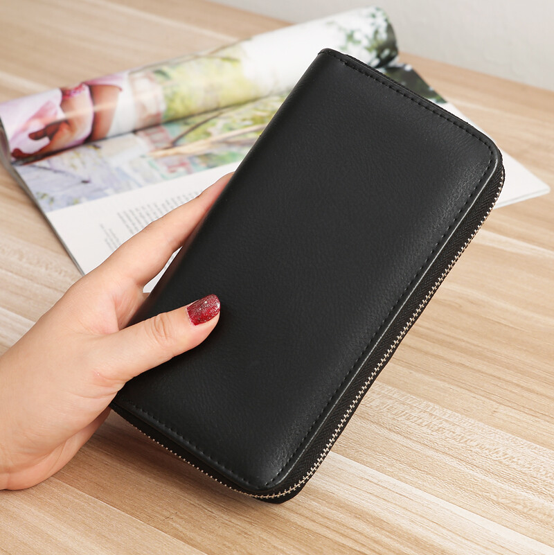 Large Capacity Credit Card Wallet Leather Secure RFID Wallet for Women ...