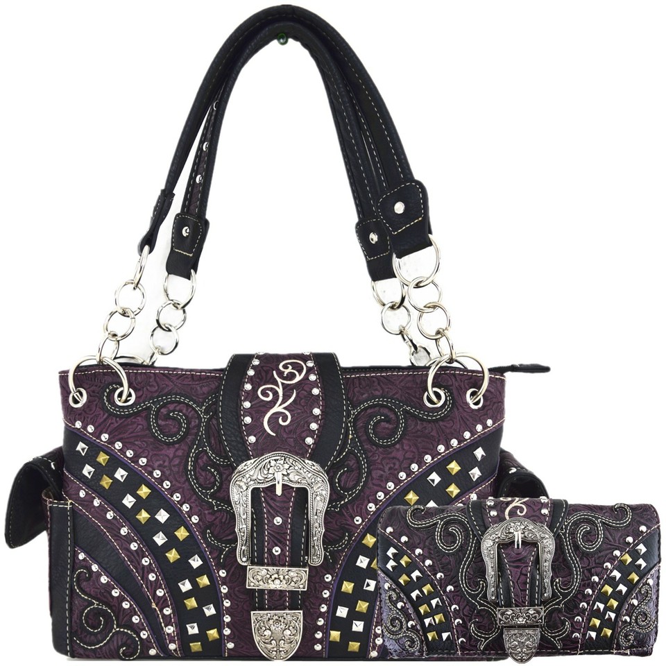 Western Buckle Concealed Carry Purse Country Handbag Women Shoulder Bag ...