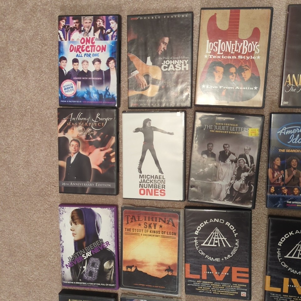 Mixed Lot Of 23 Music Themed DVDs. Rock, Rap, Pop, And Others | eBay