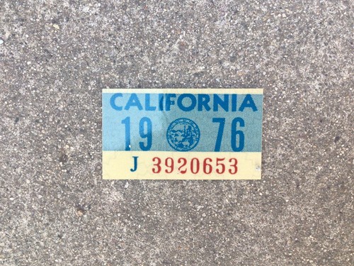 1976 - CALIFORNIA LICENSE PLATE - YEAR REGISTRATION STICKER - NOS | eBay