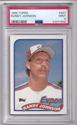 1989 Topps Randy Johnson #647 PSA 9 MINT Rookie RC HOF | eBay