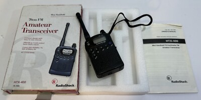 Radio Shack HTX 400 70cm Transceiver Mini Handheld UHF Ham Radio Works ...