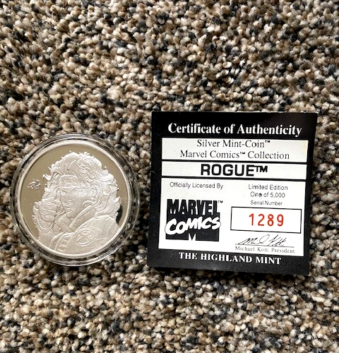 1997 The Highland Silver Mint-Coin Marvel Comics collection ROGUE #1289 ...