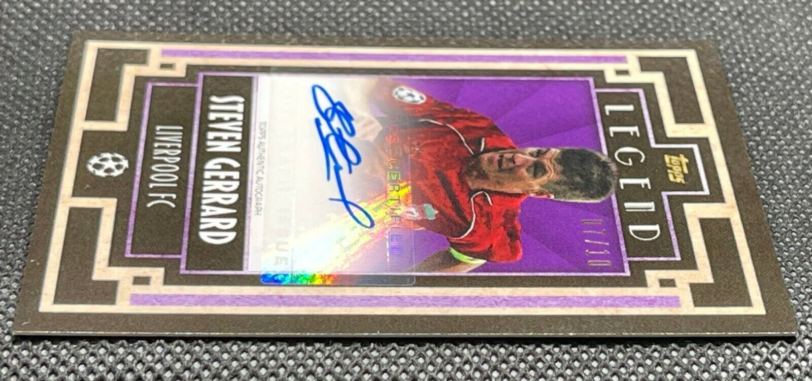 2021-22 Topps Deco UCL =Steven Gerrard= Legend Autograph Auto #'d /10 ...