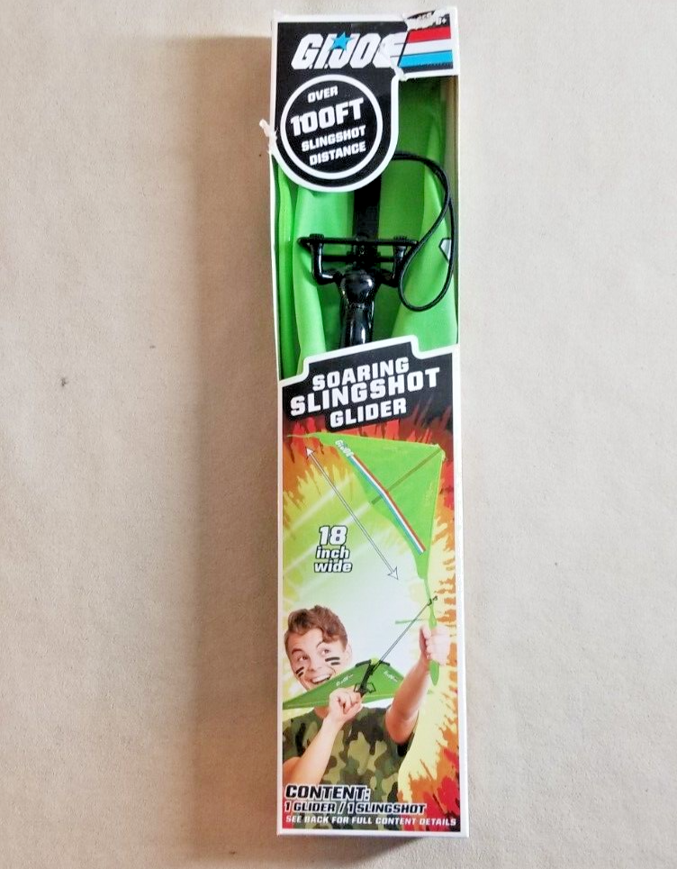 GI Joe Soaring Slingshot Glider Over 100ft Sling Shot Distance 18 ...