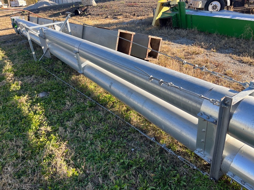 Sukup 10" D-run Double Run Incline Drag Tube Conveyor w/ Inlet Diverter ...