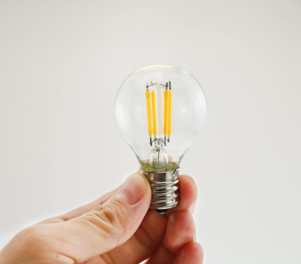 2-Pack E17 Mini Globe Bulb S11 LED Light Bulb,E17 Intermediate Base 4W ...