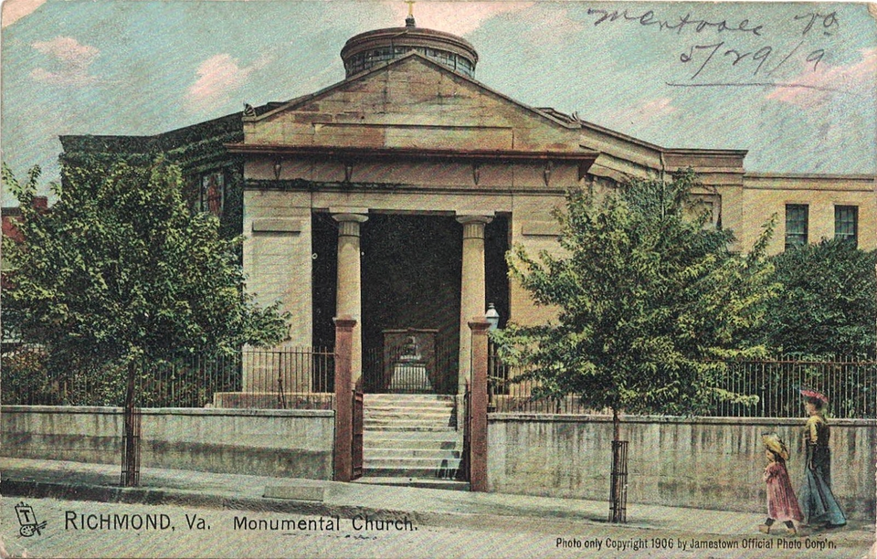 1909 Montvale, Virginia Crisp Doane (3/4) Cancel on Richmond, VA Church ...
