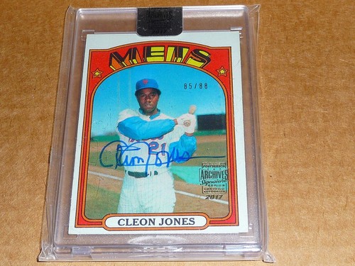 2017 Topps Archives Signature CLEON JONES AUTOGRAPH/AUTO METS 85/88 ...