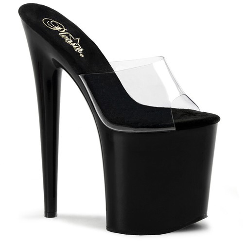 Pleaser 8" Heel 4" Pf Peep Toe Slide Adult Women Shoes Sandals Flamingo ...